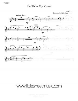 Be Thou My Vision (Violin Solo) – Littlesheetmusic