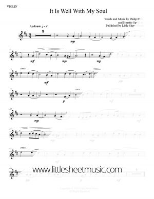 It Is Well With My Soul (Violin Solo) – Littlesheetmusic