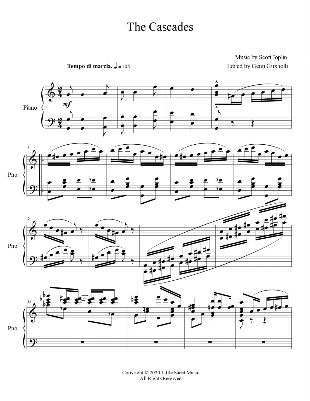 Scott Jolpin – The Cascades – Littlesheetmusic