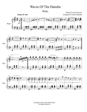 Ion Ivanovici – Waves Of The Danube (Piano Solo) – Littlesheetmusic
