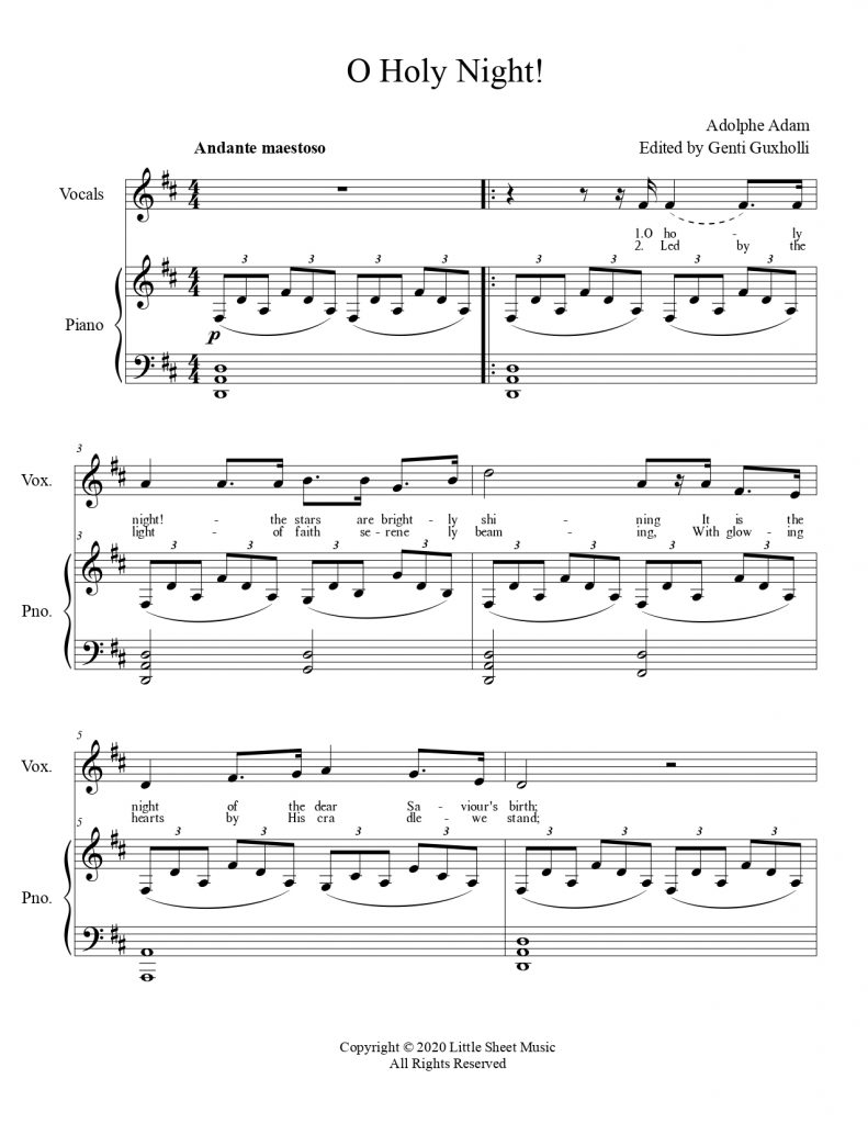 O Holy Night! (Piano & Vocal) – Littlesheetmusic