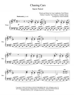 Snow Patrol – Chasing Cars (Piano Solo) – Littlesheetmusic