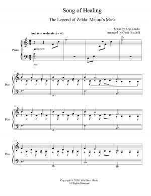 Song of Healing – The Legend of Zelda: Majora’s Mask – Littlesheetmusic
