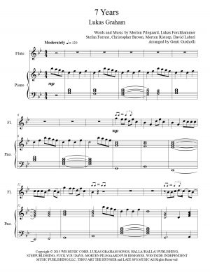 Lukas Graham – 7 Years (Flute Solo) – Littlesheetmusic